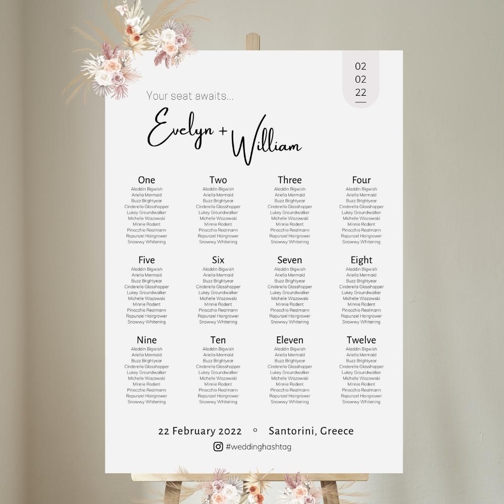 Seating Charts – Studio Template Co