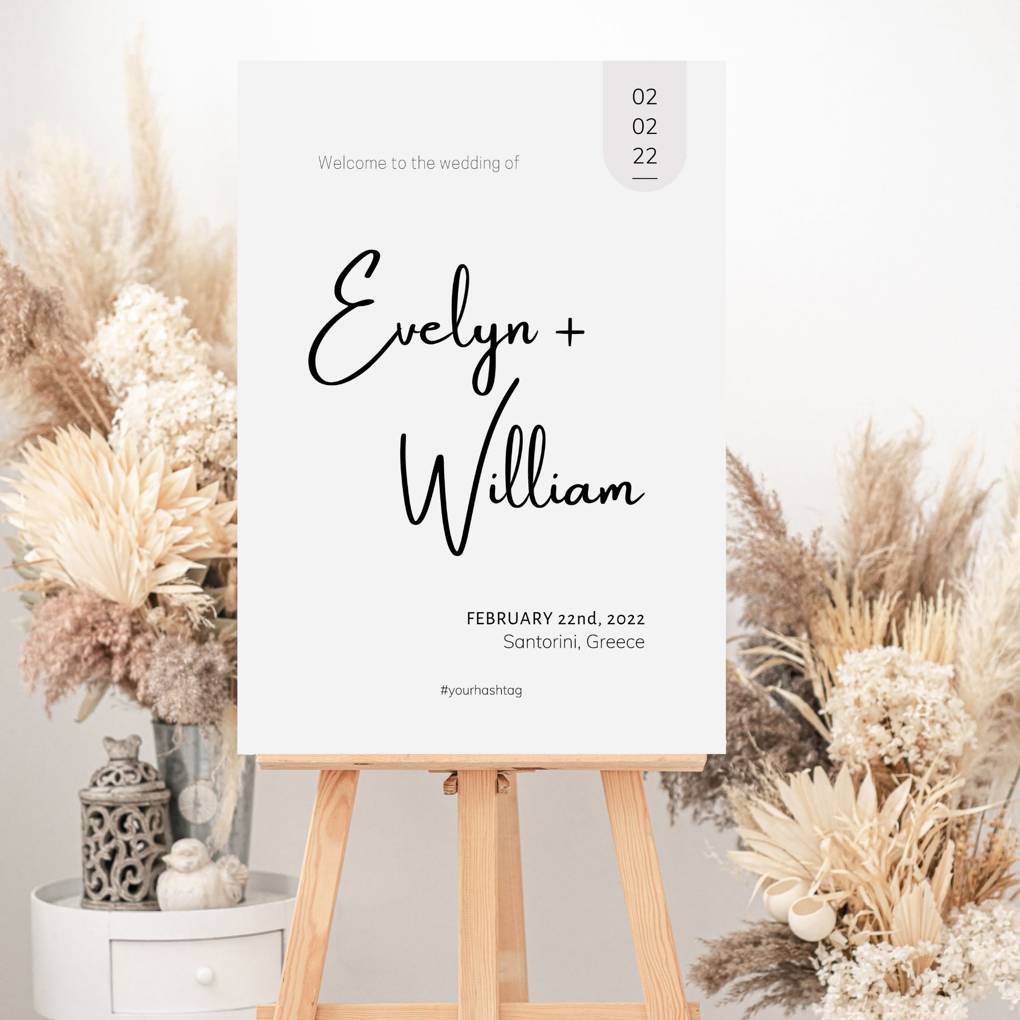 AMSIE Minimalist Welcome Sign – Studio Template Co