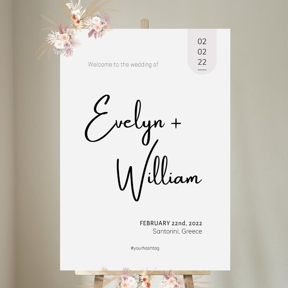 AMSIE Minimalist Welcome Sign – Studio Template Co