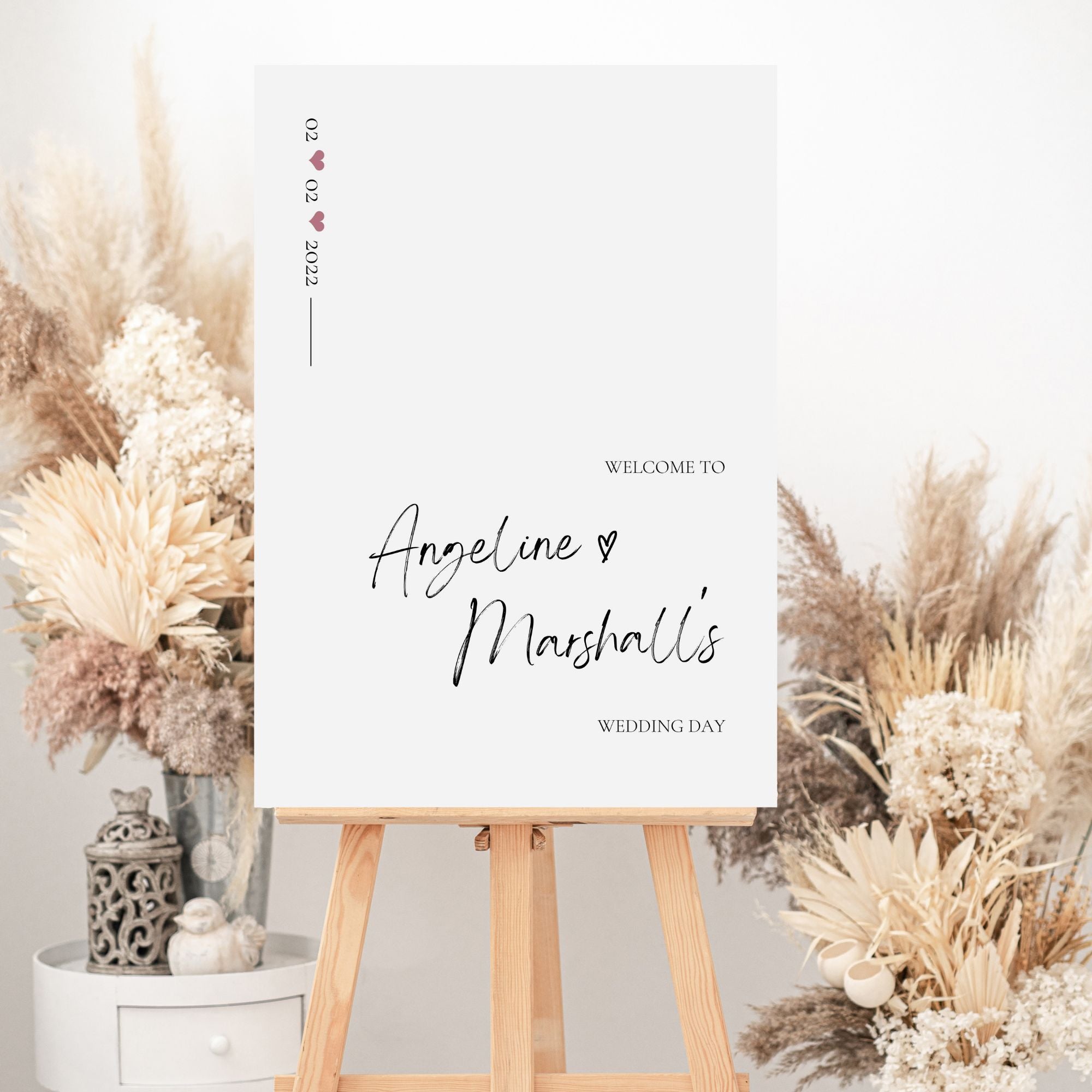 ANGELINE Minimalist Welcome Sign – Studio Template Co
